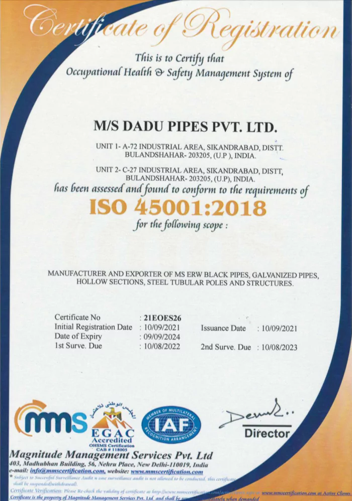 Certification – Dadu Pipes