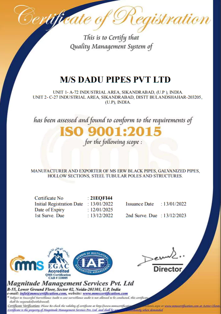 Certification – Dadu Pipes